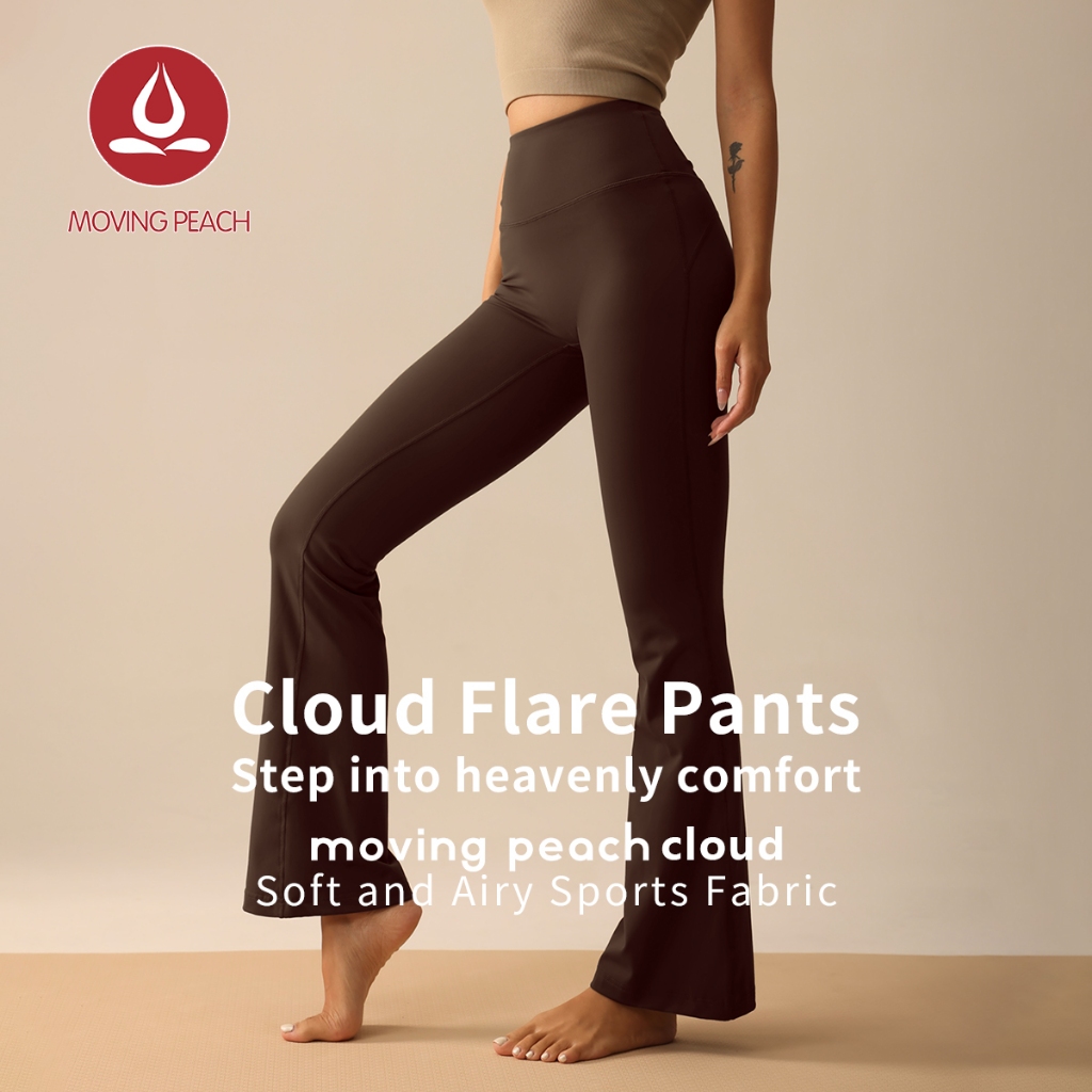 Moving Peach กางเกงโยคะ พิลาทิส เต้นระบํา เอวสูง นิ่ม พร้อมสายรัดเอว ...