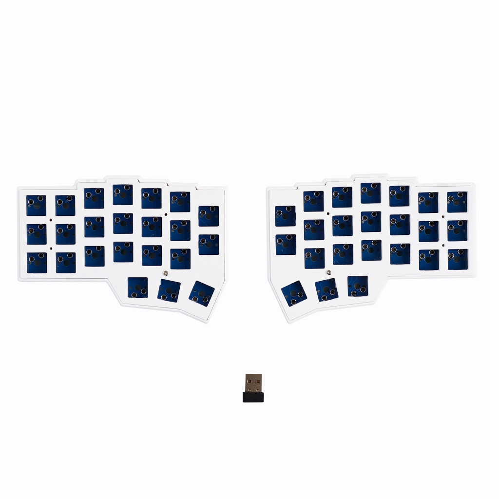 YMDK 2.4 Ghz Wireless Split Corne V4.1 46 Ergonomic Hotswappable 40% เค้าโครง 3D เรซิ่น Vial All ...