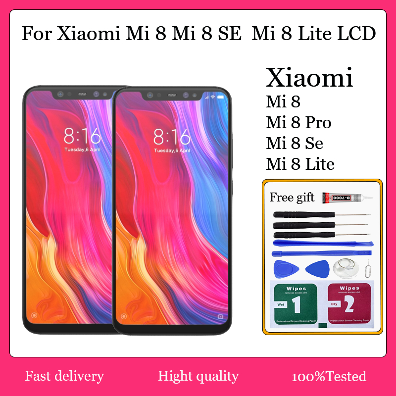 Original สําหรับ Xiaomi Mi 8 Mi 8 SE Mi 8 Lite Mi 8 Pro จอแสดงผล LCD หน้าจอสัมผัสเปลี่ยน ...