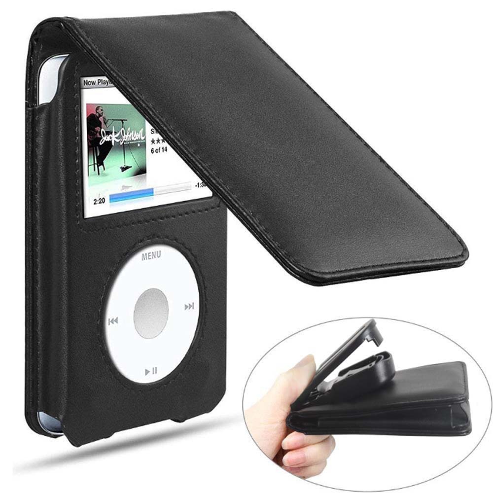 เคสหนังป้องกันสําหรับ iPod Classic 6th 7th 80GB 120GB บาง 160GB iPod Video 30GB พร้อมคลิปหนีบ ...