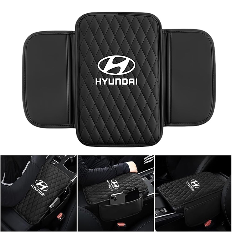 เหมาะสําหรับ HYundai IX25 IX35 Elantra Accent HB20 HB20S Micofiber หนังคอนโซลกลางคอนโซลกล่องความ ...