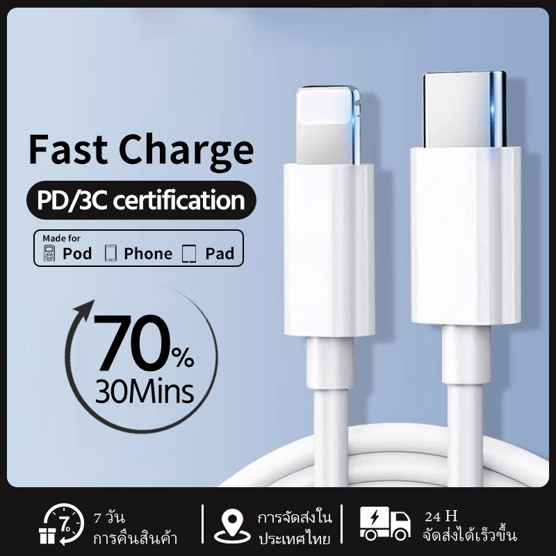 สาย USB Type C PD Fast Charger PD สายชาร์จเร็ว PD Type C Cable 1M 2M USB Cable สาย USB | Shopee ...