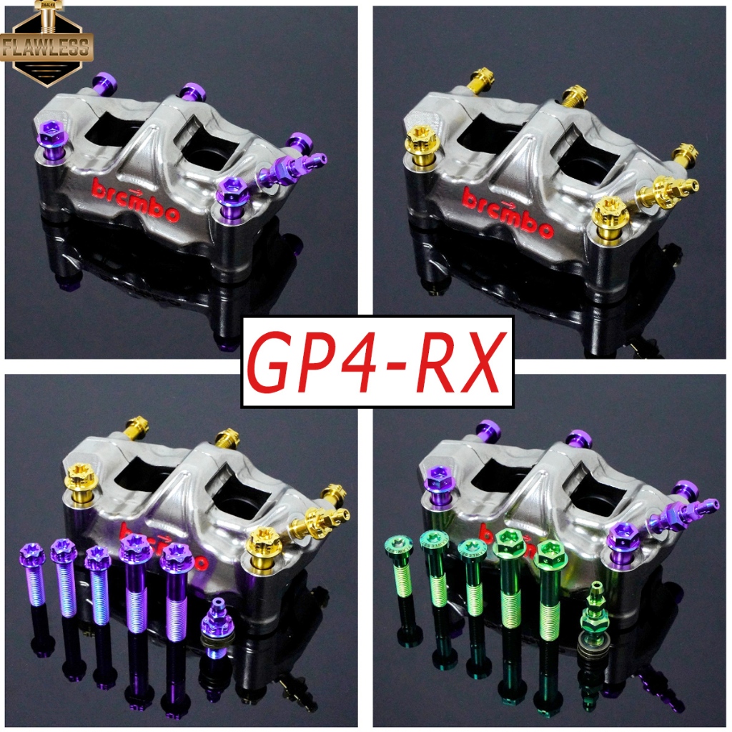 FLAWLESSTI Brembo GP4-RX Radial เบรค Caliper Bolt Banjo Bolt Bleeder สําหรับ Honda Forza 350 ...