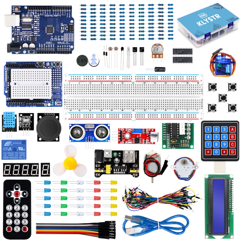 KLYSTR Super Starter Kit/ชุดการเรียนรู้สําหรับโครงการ Arduino Uno R3 Arduino พร้อมบทช่วยสอนเข้า ...