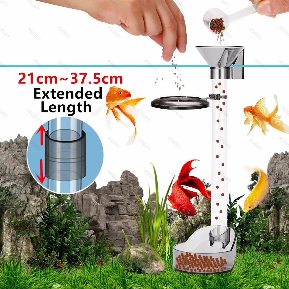Multi-functional Aquarium Fish Feeder Tube จานปลากุ้งเครื่องจ่ายอาหาร ...