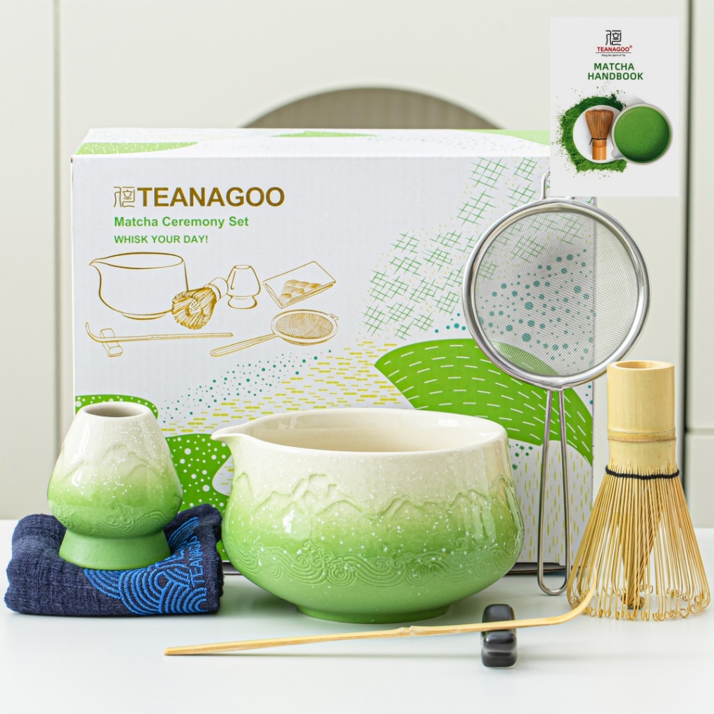 TEANAGOO 7 ชิ้น Matcha Whisk Set, Green Matcha Set, Matcha Tea Set for ...