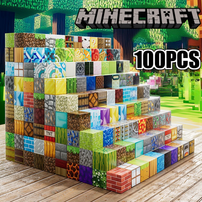 Minecraft บล็อกตัวต่อแม่เหล็ก DIY ประกอบแม่เหล็กปริศนา Minecraft 2 ซม. ...