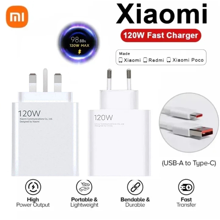สําหรับ Xiaomi Charger 120W HyperCharge Power Adapter 6A ประเภท C สาย ...