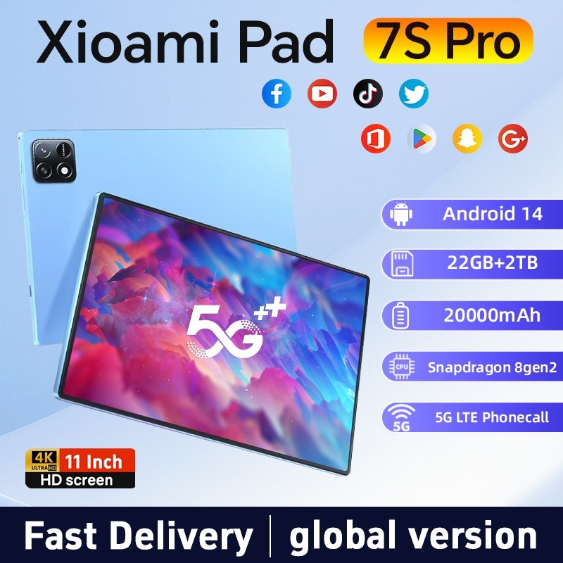 2025 ใหม่ Original MI Pad 7 Pro แท็บเล็ต 11 นิ้ว Snapdrago 8gen2 HD 4K Android 14 22GB + 2TB ...