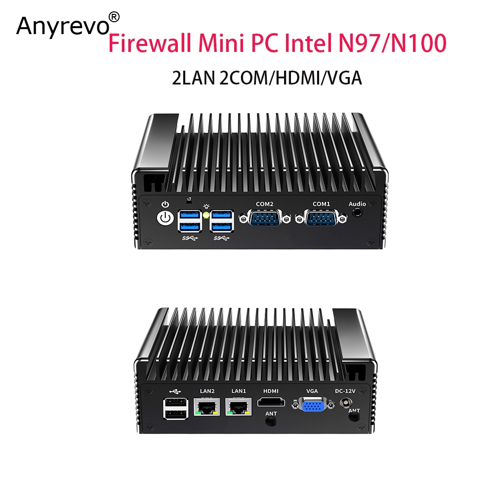 อุตสาหกรรม Mini PC 12th Intel N97 N100 รองรับ Win11 LINUX DDR4 4xUSB3.0 2xUSB2.0 VGA HDMI 2 ...