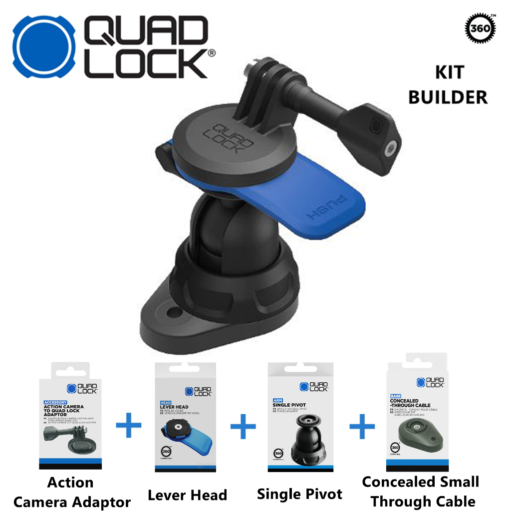 QUAD LOCK 360™ KIT BUILDER 4 รายการพร้อมกล้อง ACTION ADAPTER และ SINGLE ...