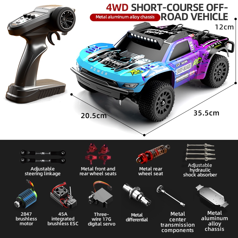 JJRC Q130-C 1/12 Scale Brushless 4WD RC รถบรรทุกความเร็วสูง Off-Road ...