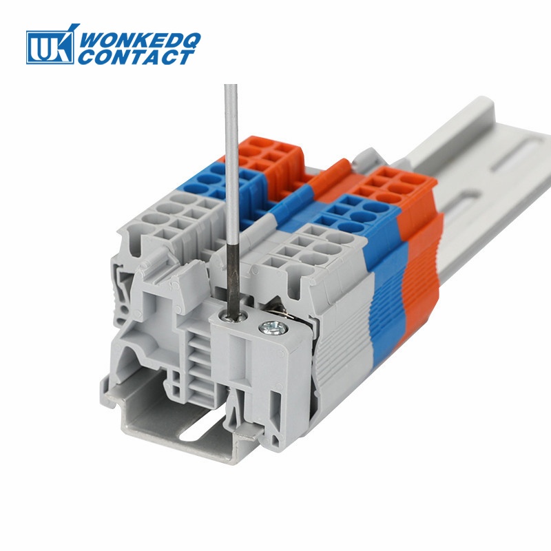 5 ชิ้น E/UK E/UK-2 End Clamp DIN Rail Terminal Block อุปกรณ์เสริม End Stopper Bracket/Stop ...