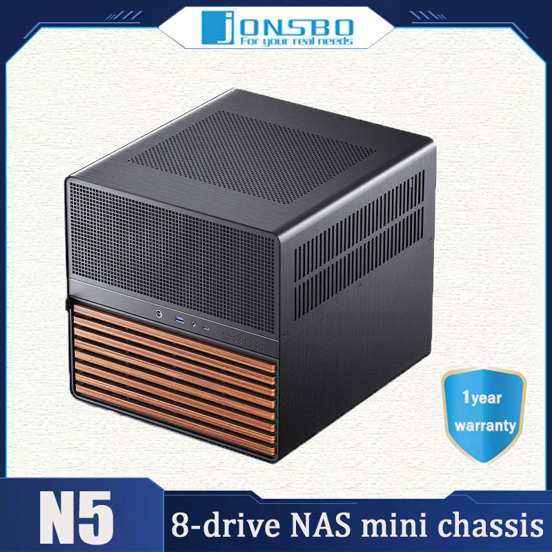 JONSBO N5 Black NAS Chassis ตู้อลูมิเนียมแหล่งจ่ายไฟ ATX รองรับเมนบอร์ด ...