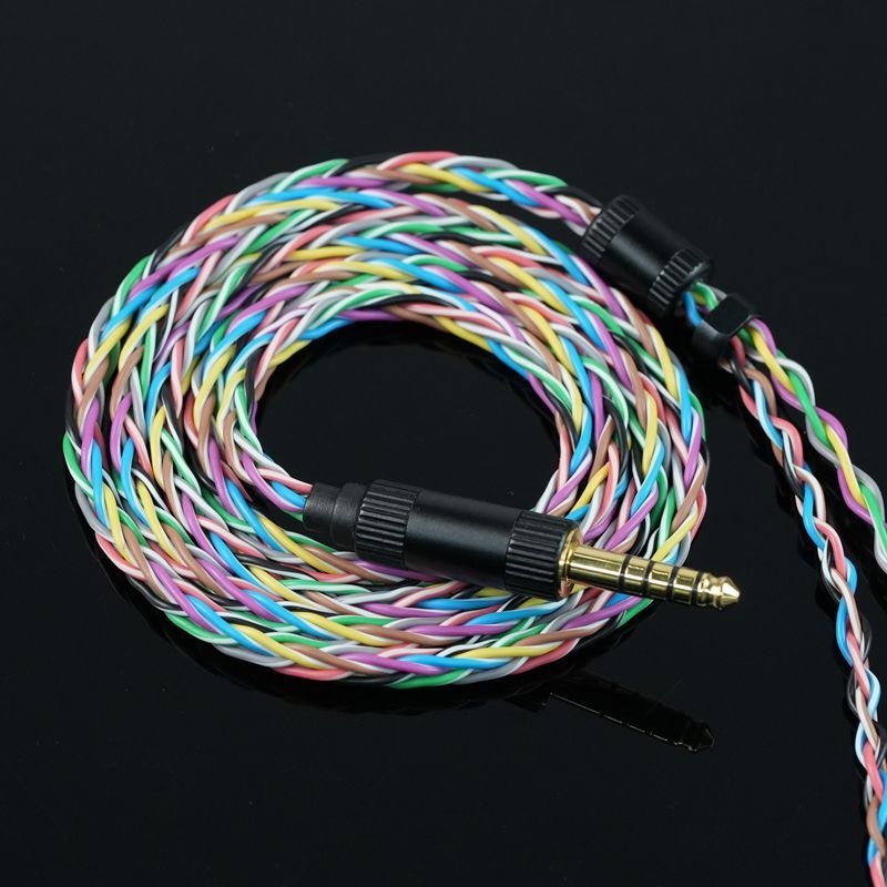 FENGRU 8 Core คริสตัลเดี่ยวชุบเงิน Rainbow สายหูฟัง MMCX/0.78 มม./QDC ...