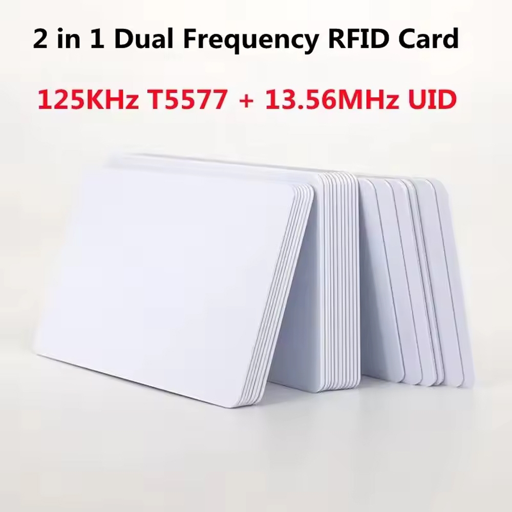 10pcs Dual ความถี่ RFID 125KHz T5577 + 13.56MHz UID Rewritable การ์ดสี ...