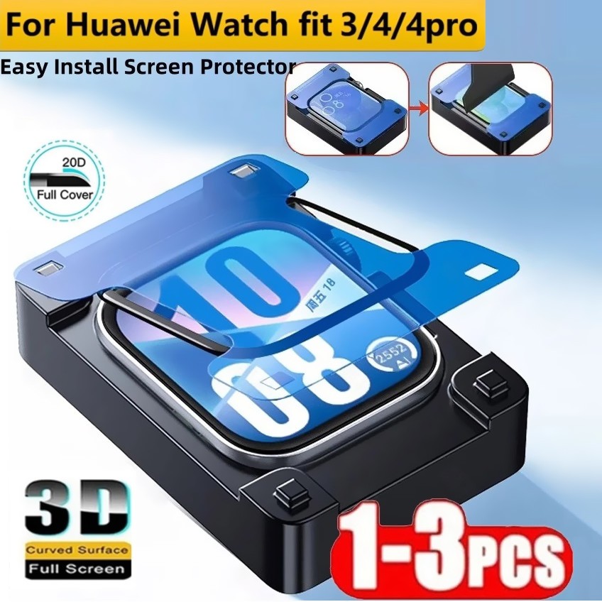 1-3PCS Easy Install Film For Huawei Watch Fit 4 ฟิล์ม Protective ฟิล์ม ...