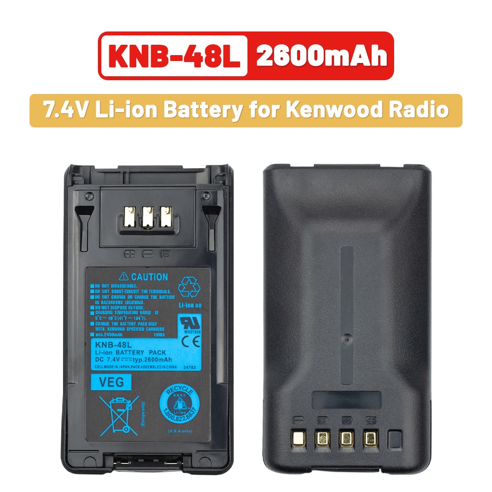 DC-26KNB-47L KNB-48L แบตเตอรี่ Li-ion เปลี่ยนแบตเตอรี่สําหรับ Kenwood ...