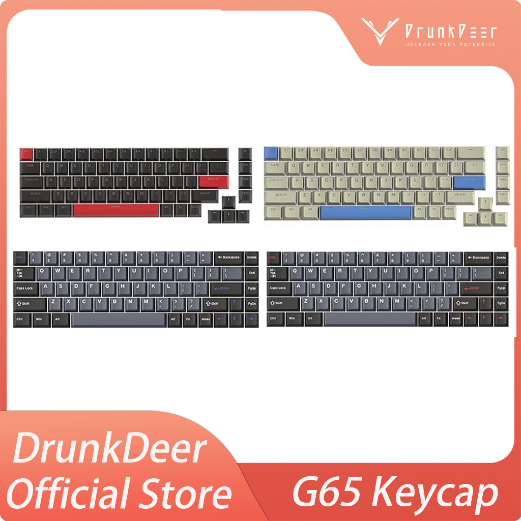 ชุดปุ่มกด DrunkDeer G65 PBT - เชอร์รี่/OEM 68 คีย์สําหรับคีย์บอร์ดเชิงกลเค้าโครง ANSI 65% ...