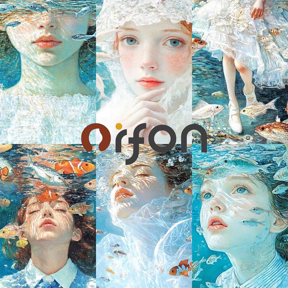 【ORFON】40×50cm ระบายสีตามตัวเลข/ภาพวาดผ้าใบ/ภาพวาด/ภาพระบายสี/สาวน้ำ/ของขวัญ diy/ภาพแต่งห้อง ...