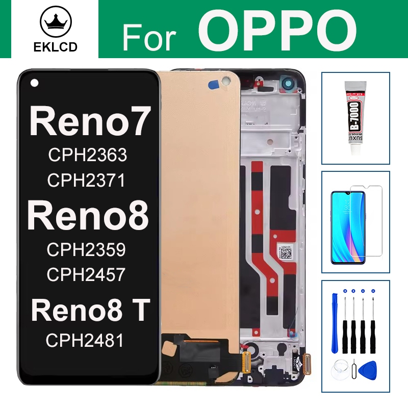 จอแสดงผลสําหรับ OPPO Reno7 Reno8 Reno 7 8 T SE 8T 4G 5G CPH2457 CPH2481 ...