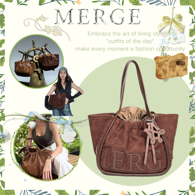 🔥🛒MERGE A Day Bag Medium in Ancient merge กระเป๋า | Shopee Thailand