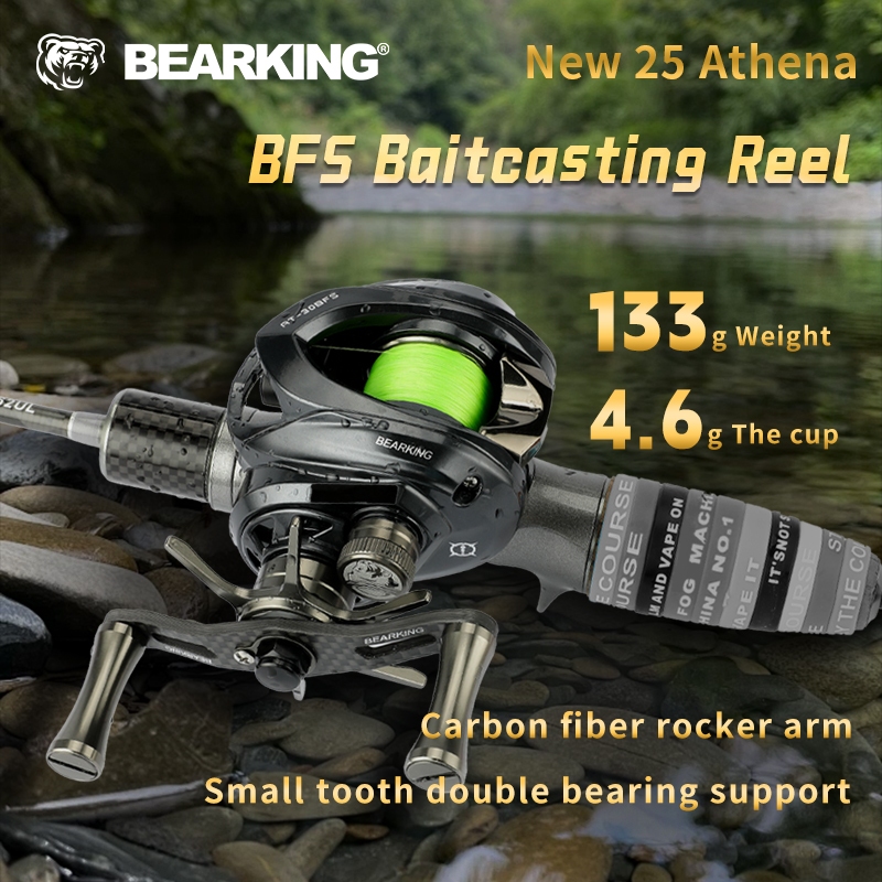 BEARKING ใหม่ Athena30-BFS 137g Baitcasting ตกปลา Reel Ultralight 7.1:1 อัตราทดเกียร์ความเร็วสูง ...