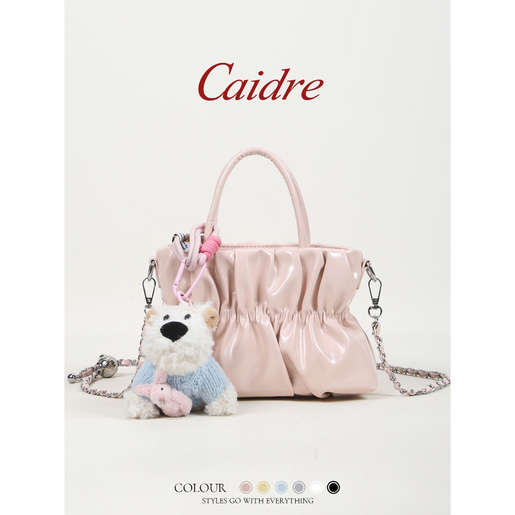 Caidre Cloud Bag Female Pleated Portable One-Shoulder Messenger Chain ...