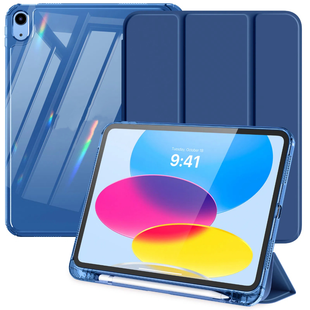 MoKo Trifold Crystal Clear TPU Back Shell พร้อมที่ใส่ดินสอด้านซ้าย ...