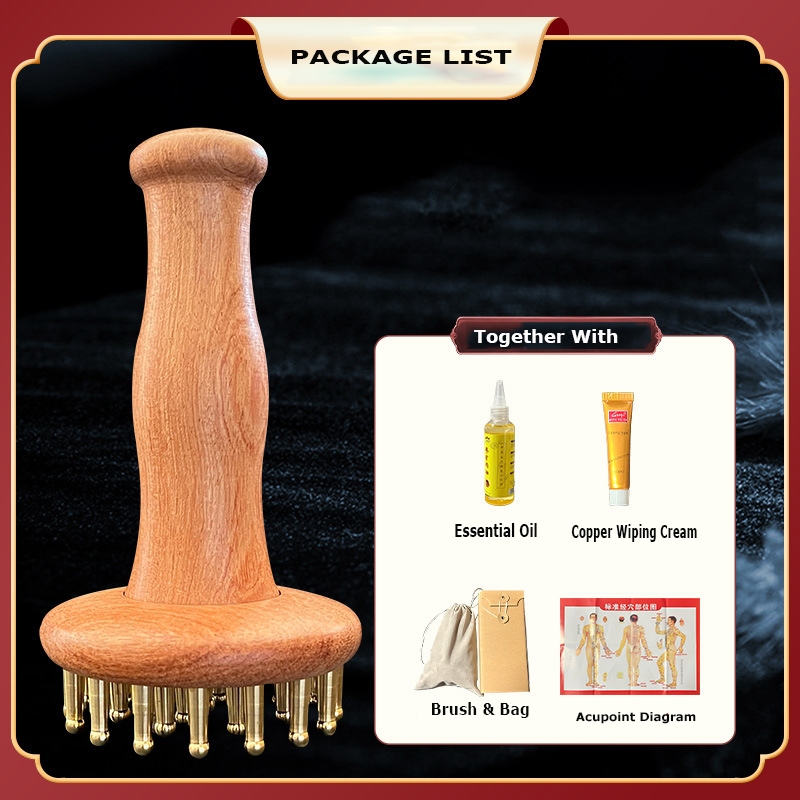 ไม้จับทองเหลือง Meridian แปรง Full Body Universal นวดหน้าท้อง Slimming ...