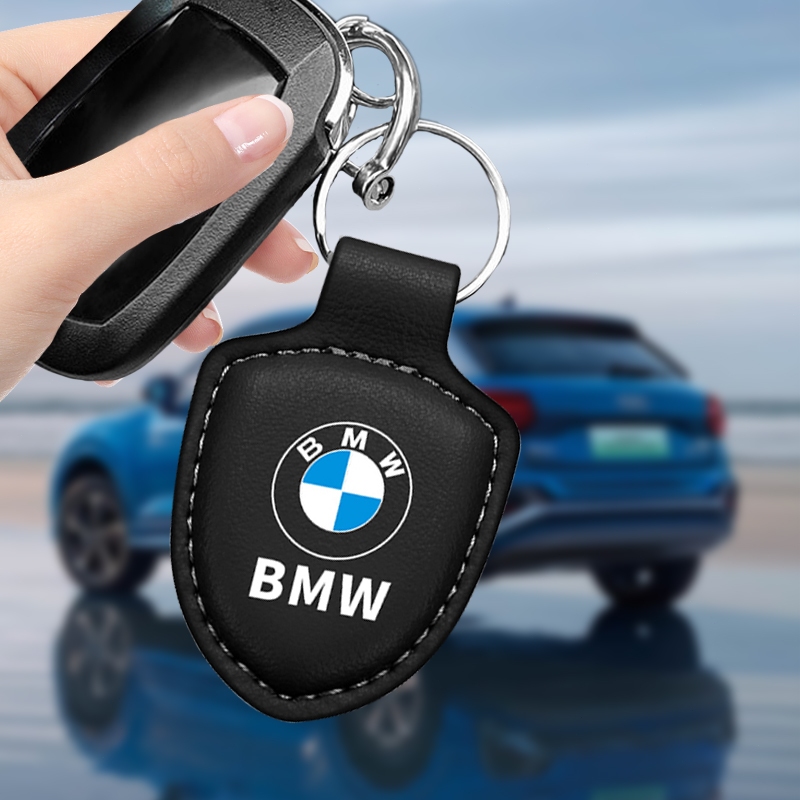 1pcs คุณภาพสูงหนังกุญแจรถแหวนโลโก้รถจี้สําหรับ BMW E61 E90 E82 E70 E71 E87 E88 E89 X5 X6 ...