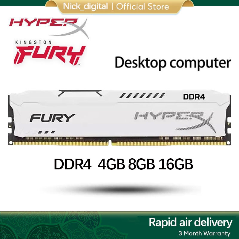 Kingston HyperX FURY DDR4 สีขาว 16GB 8GB 4GB 3200MHz 2666MHz 2400MHz 2133MHz PC4 หน่วยความจํา ...