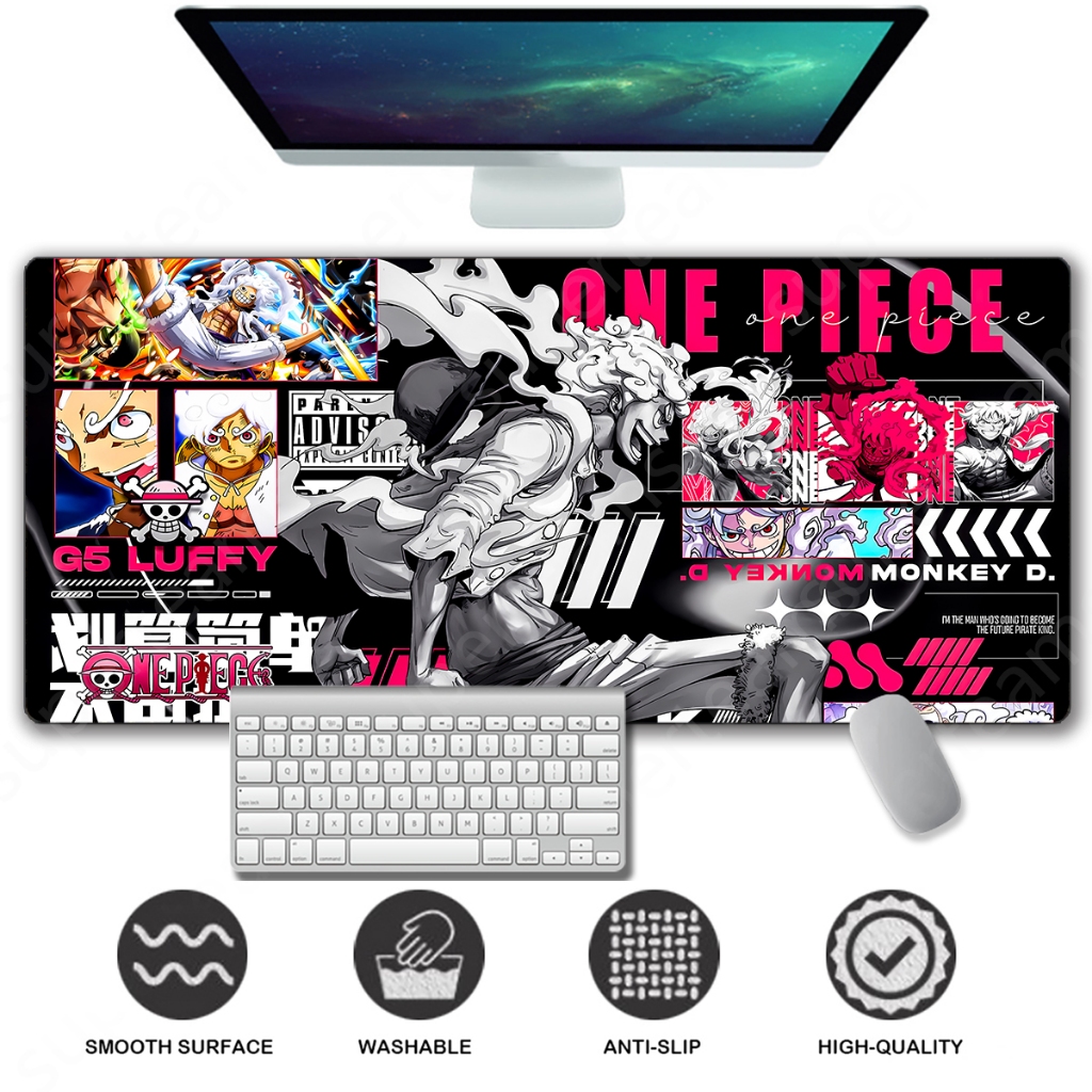 One Piece Desk Mat, อุปกรณ์เสริมเวิร์กสเตชันอะนิเมะ, แผ่นรองเมาส์เกมเม ...