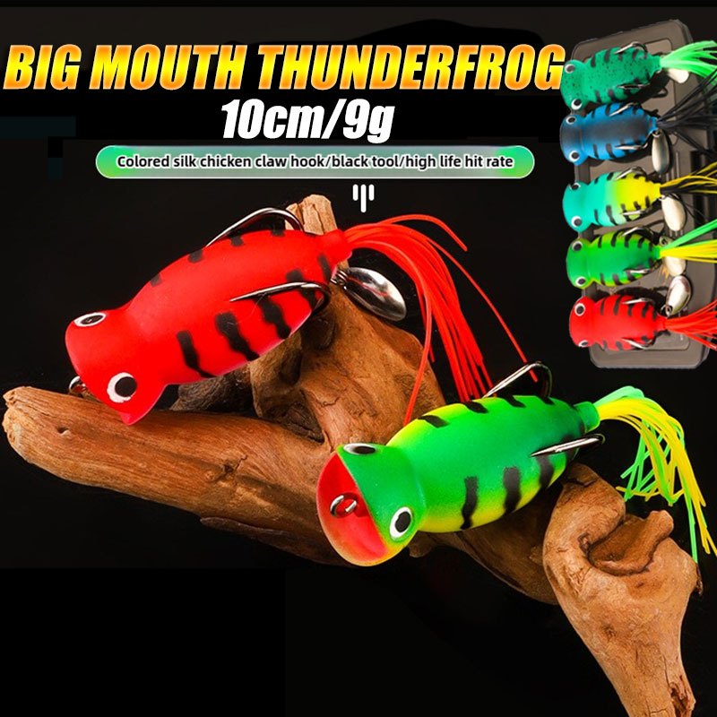 TRAINFISSimulation of Thunder Frog Fishing Lure 9g/10cm ปลาสีดําเคราแผน ...
