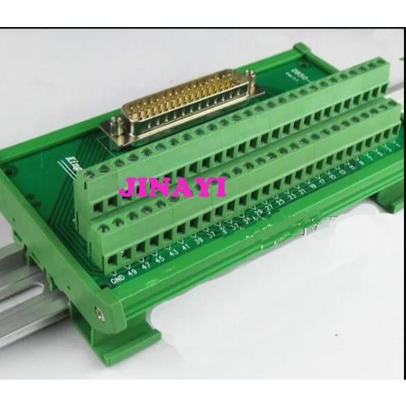1 ชิ้น DB50 50 พิน D-SUB DR-50 ชายหญิงสัญญาณ Terminal PCB Breakout 3 แถวอะแดปเตอร์ Connector ...