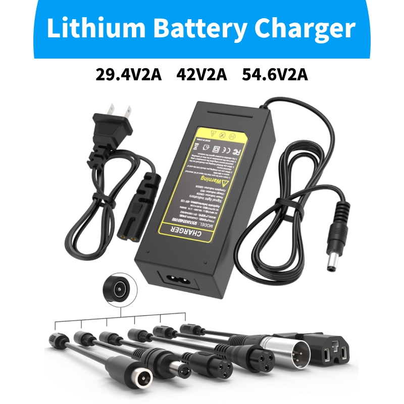 29.4V/48V/54.6V 2A Fast Battery Charger 6 ปลั๊ก, Universal Battery ...