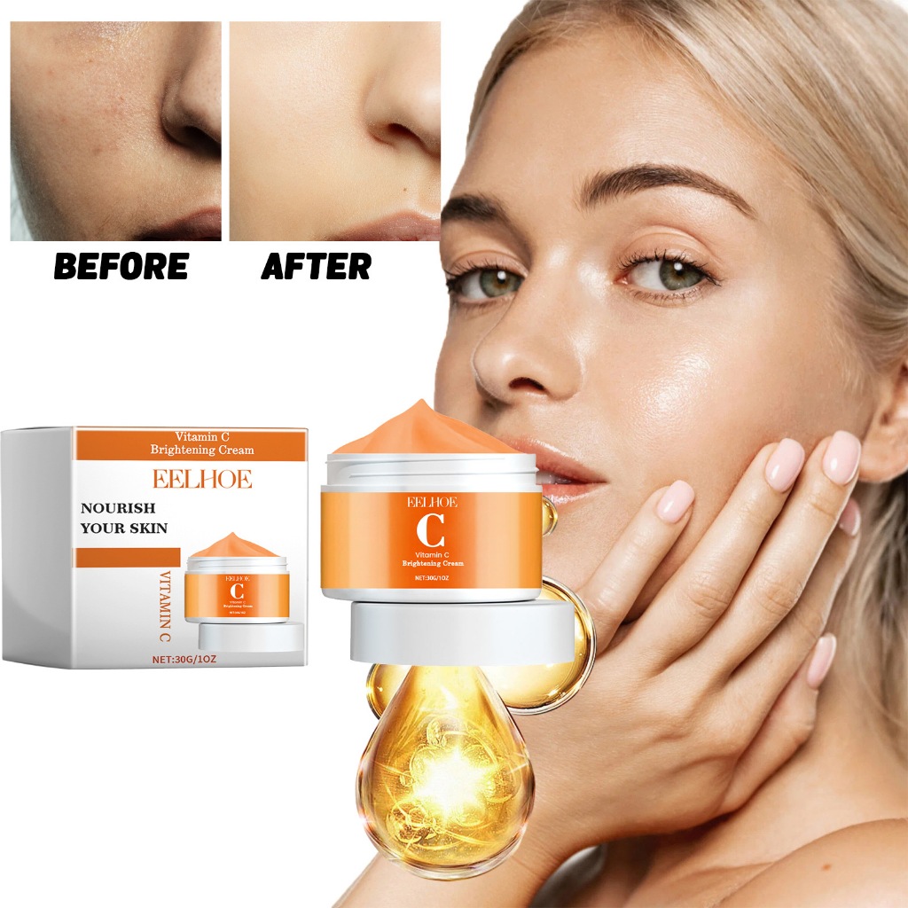 วิตามินซี Brightening Face Cream Moisturizing Emollient Cream Dark ...