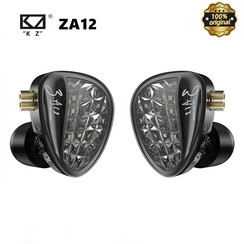 KZ ZA12 2DD + 4BA Hybrid IEM หูฟังแบบมีสาย In Ear Monitor Hifi ปรับหู ...