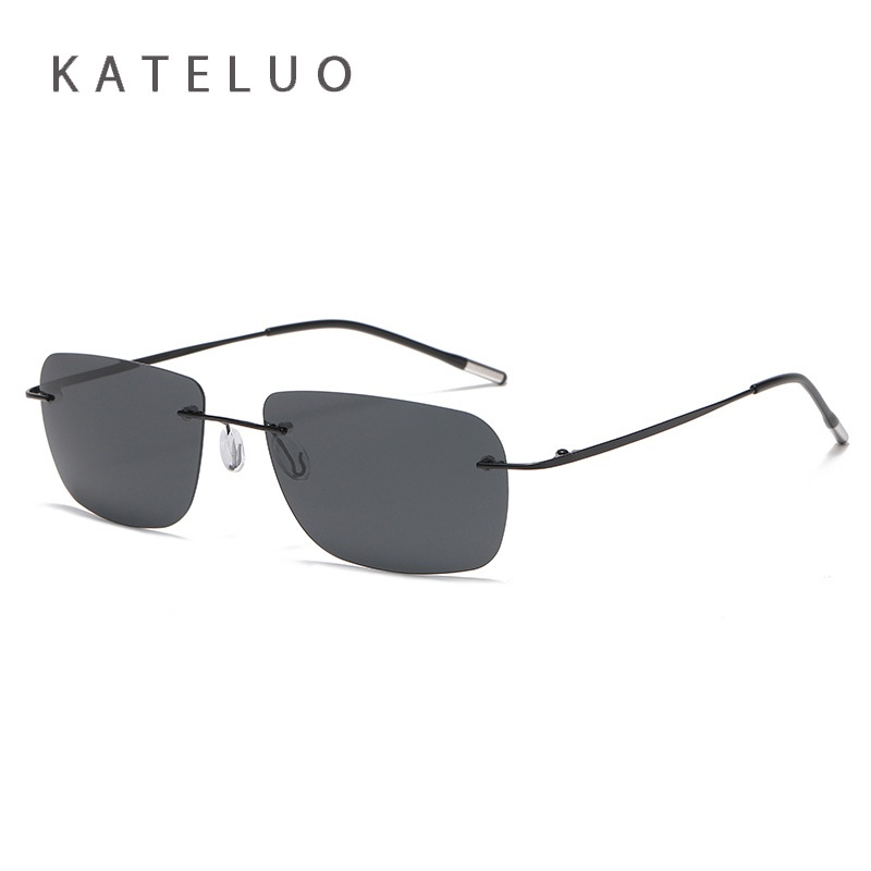KATELUO แฟชั่นบุรุษแว่นกันแดดโพลาไรซ์ UV400 ป้องกัน Frameless ขับรถแว่นตากลางแจ้ง Z8200 | Shopee ...