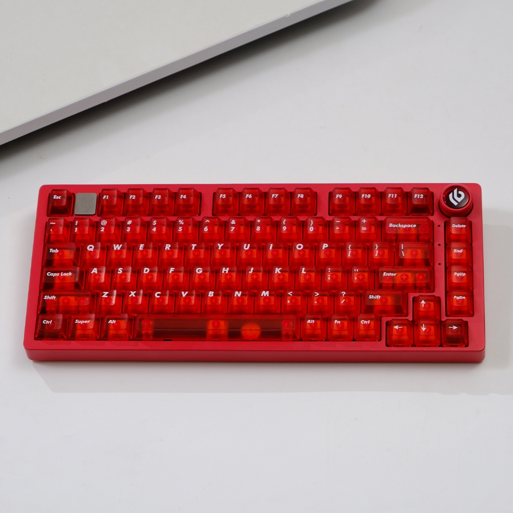 Aifei Foggy Transparent Red Keycaps RGB matte 122 ชุดกุญแจสําหรับปรับ ...