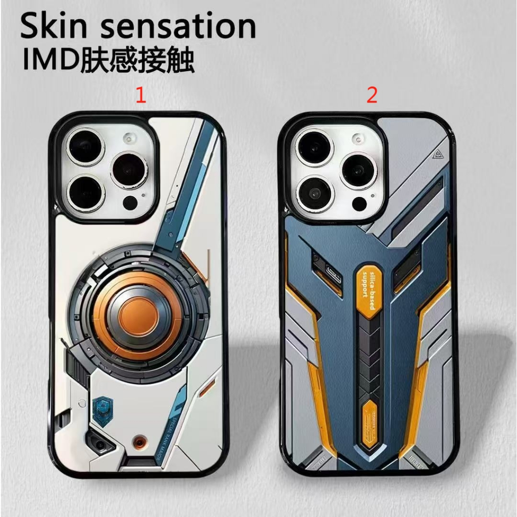 Magnetic Mecha Style iPhone16 เคสโทรศัพท์ XR/11/12/13/14/15/15Plus ...