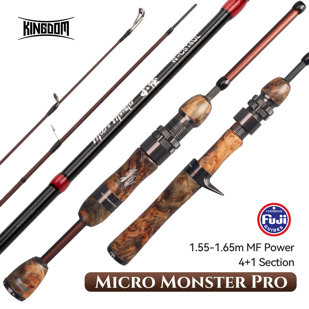 Kingdom MICRO MONSTER PRO เบ็ดตกปลา 1.55-1.65m 4+1 ส่วน Casting ...
