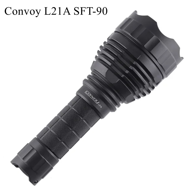 Convoy L21A ไฟฉายสีดํา SFT-90 LED Thower Light Camping เดินป่าโคมไฟ ...