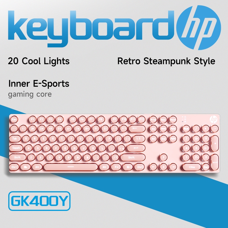 คีย์บอร์ดเกม HP Steampunk | ปุ่มกดทรงกลมย้อนยุค | 4 สวิตช์ | โหมด RGB ...