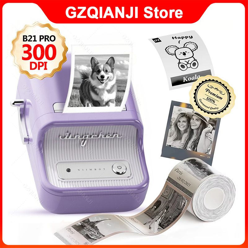 NIIMBOT B21_PRO เครื่องพิมพ์ฉลาก 300dpi แบบไร้สาย บลูทูธ สำหรับพิมพ์ภาพถ่าย โน้ต ธุรกิจ และใช้ใน ...