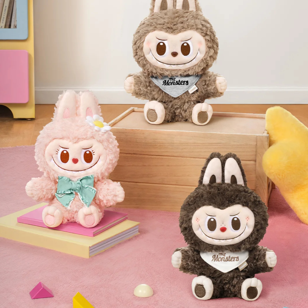 POP MART LABUBU Hand Puppet Plush Doll The Monsters Retro Series Mokoko ...