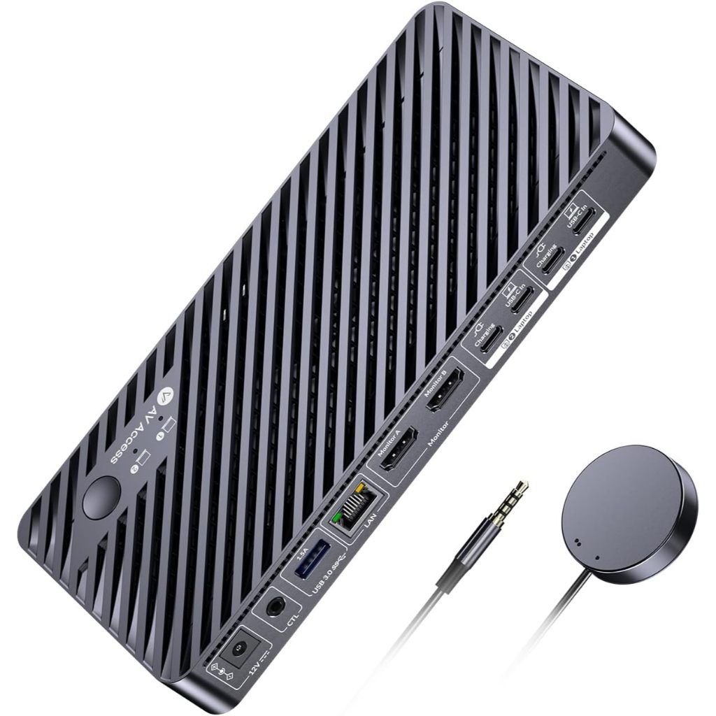 AV Access Docking Station KVM Switch 2 จอภาพ 2 แล็ปท็อป, 4K KVM Switch ...
