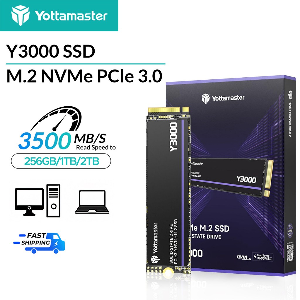 Yottamaster Y3000 3600 เมกะไบต์/วินาที M.2 NVME SSD 1TB 2TB 512GB SSD ...