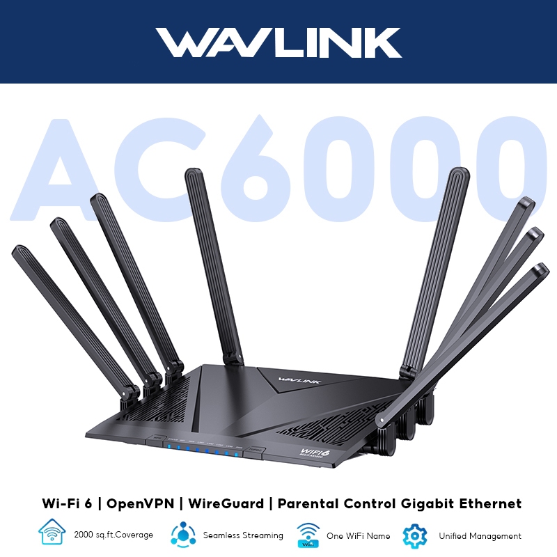 Wavlink AX6000 Wi-Fi 6 Router Dual Band Gaming Router พร้อม 2.5Gbps WAN ...