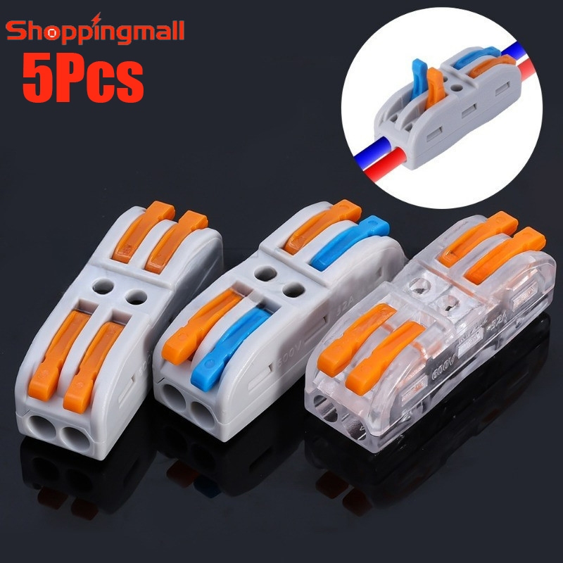 5 ชิ้น Splicing Connectors สําหรับวงจรอินไลน์ / Push-in Conductor ...